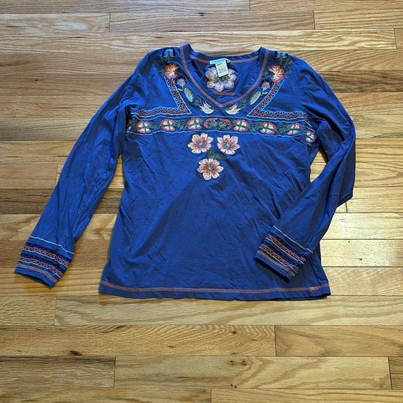 Sundance | Tops | Sundance Embroidered Shirt Johnny Was Style Size ...